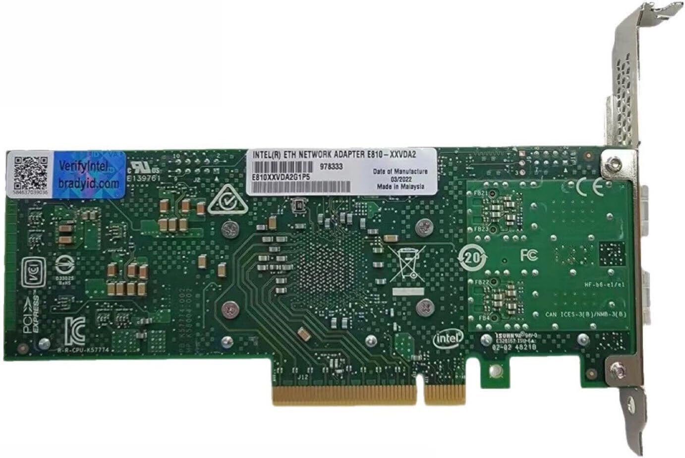 INTEL E810-XXVDA2 25 Gigabit Dual-port Pcie 4.0 X8 Ethernet Kartı